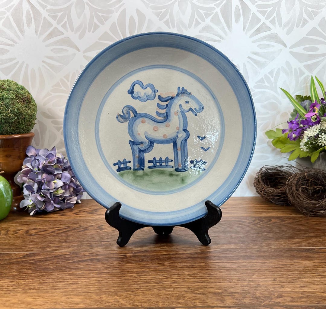 Gorgeous MA Hadley Horse Ceramic Plate - 11 Inch - Etsy