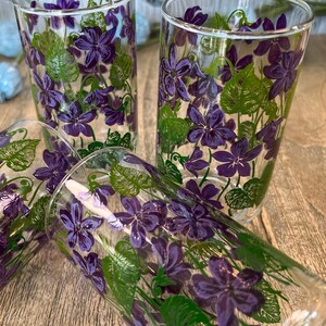 Libbey Violet Glass Tumblers Set of 4 - Etsy