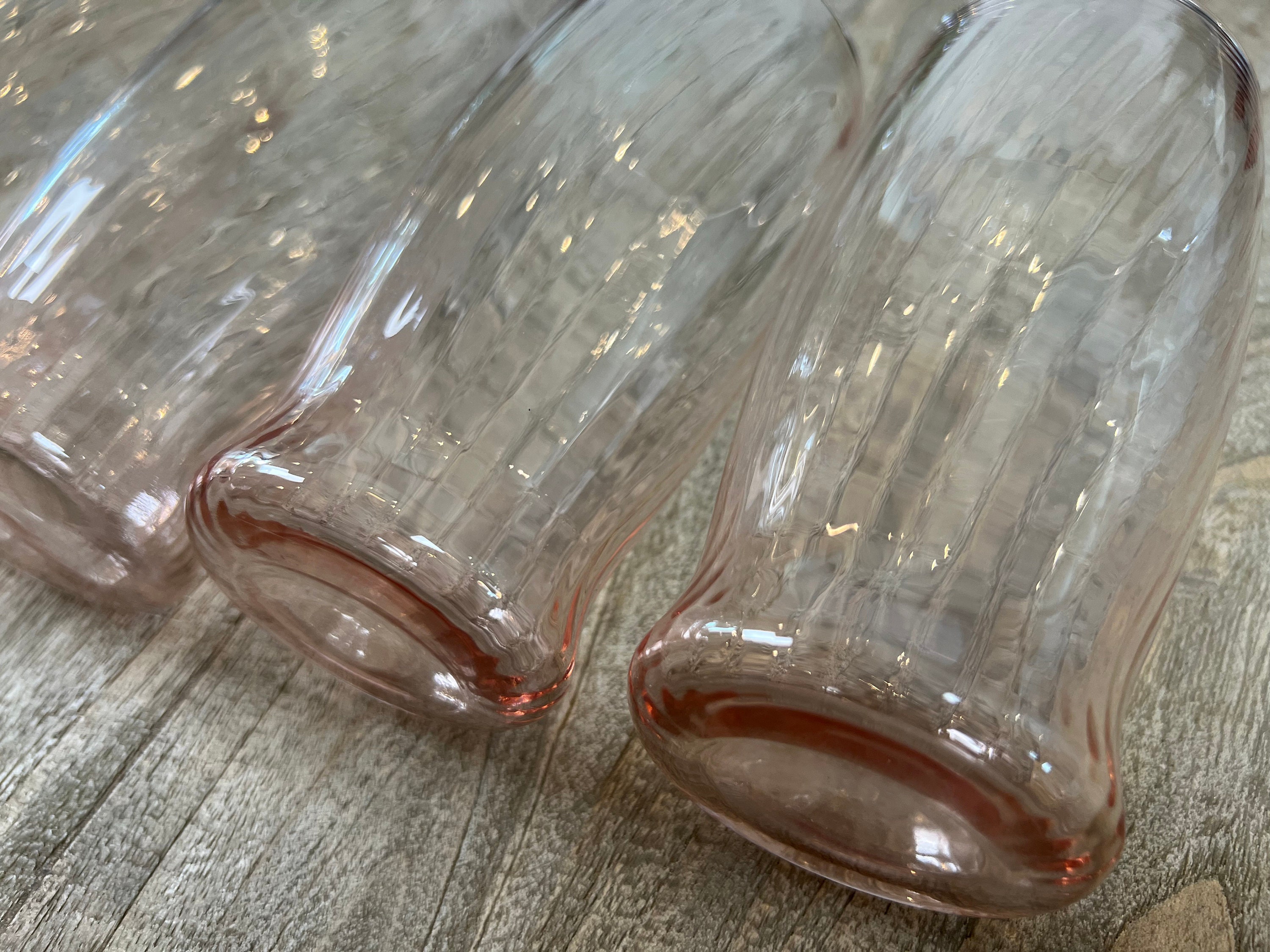 Pink Symphony Wheaton Glass Tumblers, Set of 4 - Etsy