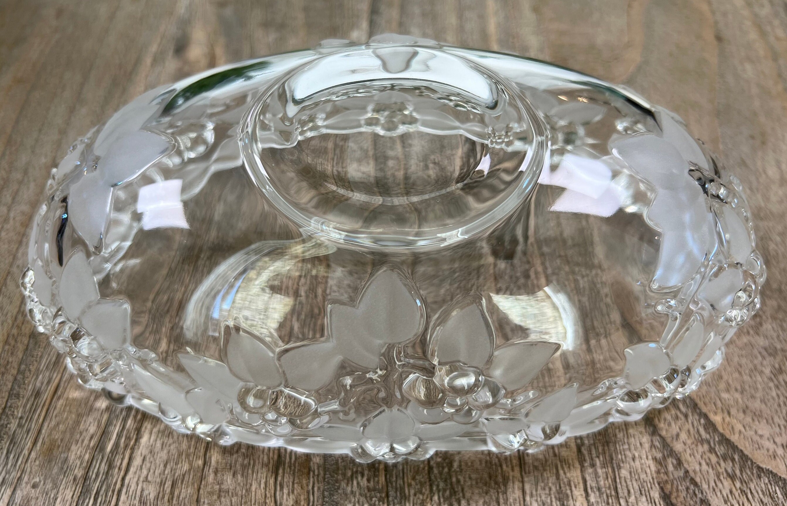 Vintage Mikasa Crystal Glass Serving Bowlvase Etsy