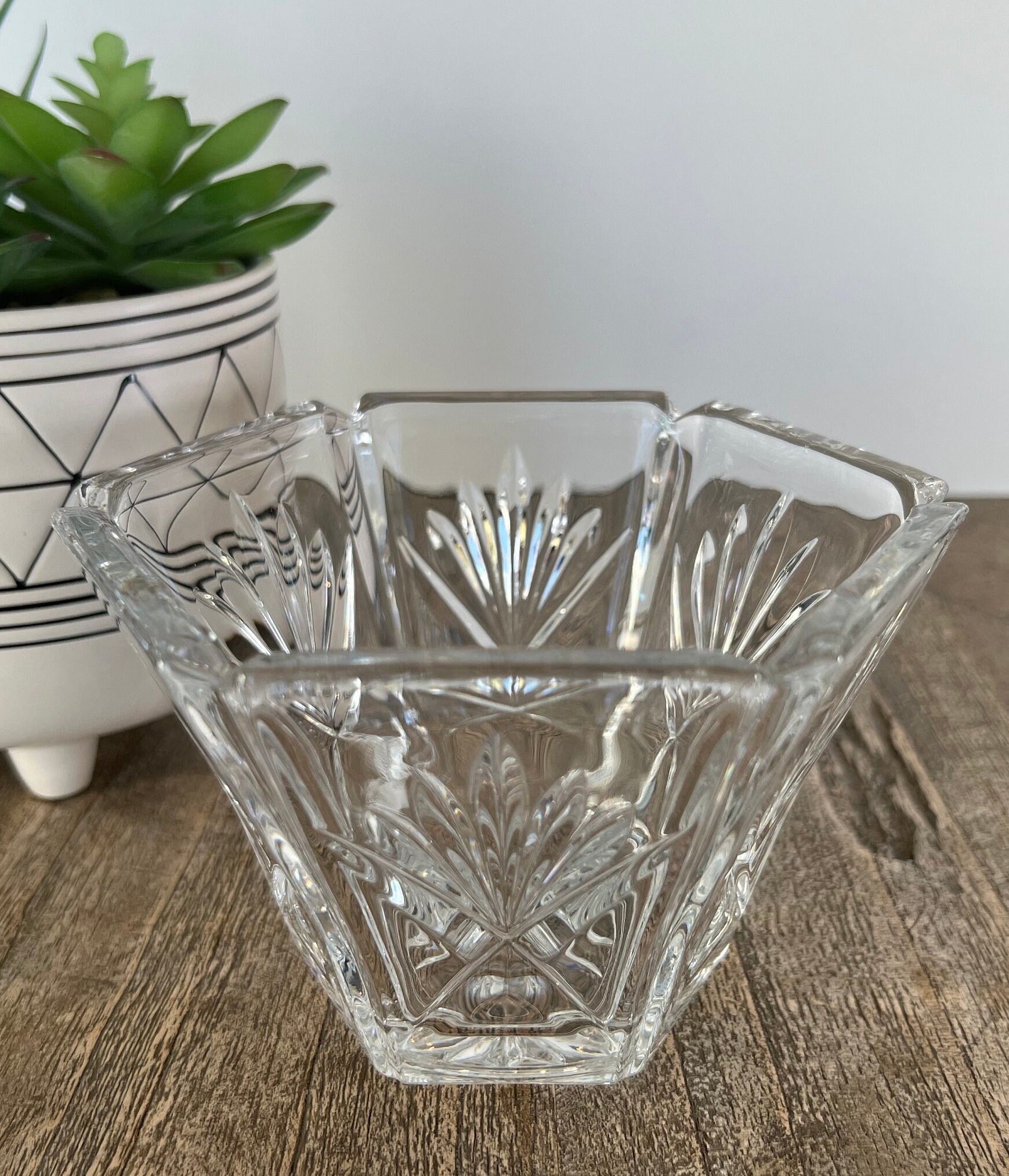 Gorham Lead Crystal Hexagonal Candy Dish - Etsy