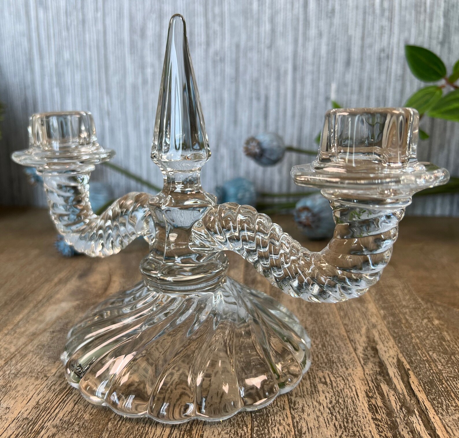 Fostoria Crystal Dual Candle Holder - Etsy