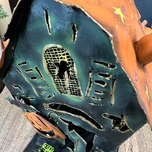 Charming Spooky Metal Halloween House - Etsy