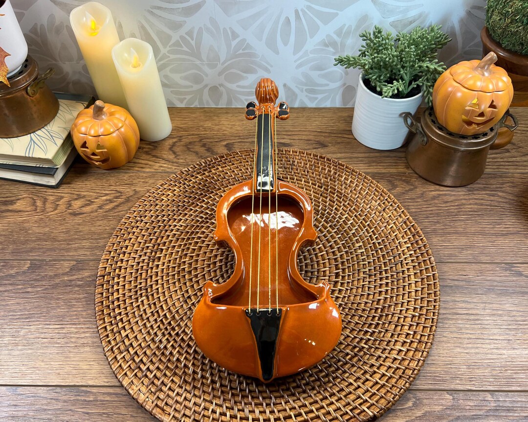 Vintage Red Wing Violin Shaped Planter - Ceramic Decor - Etsy