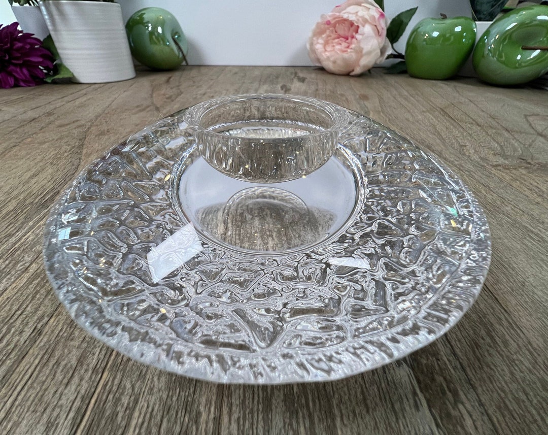 Orrefors Discus Candle Holder - Etsy