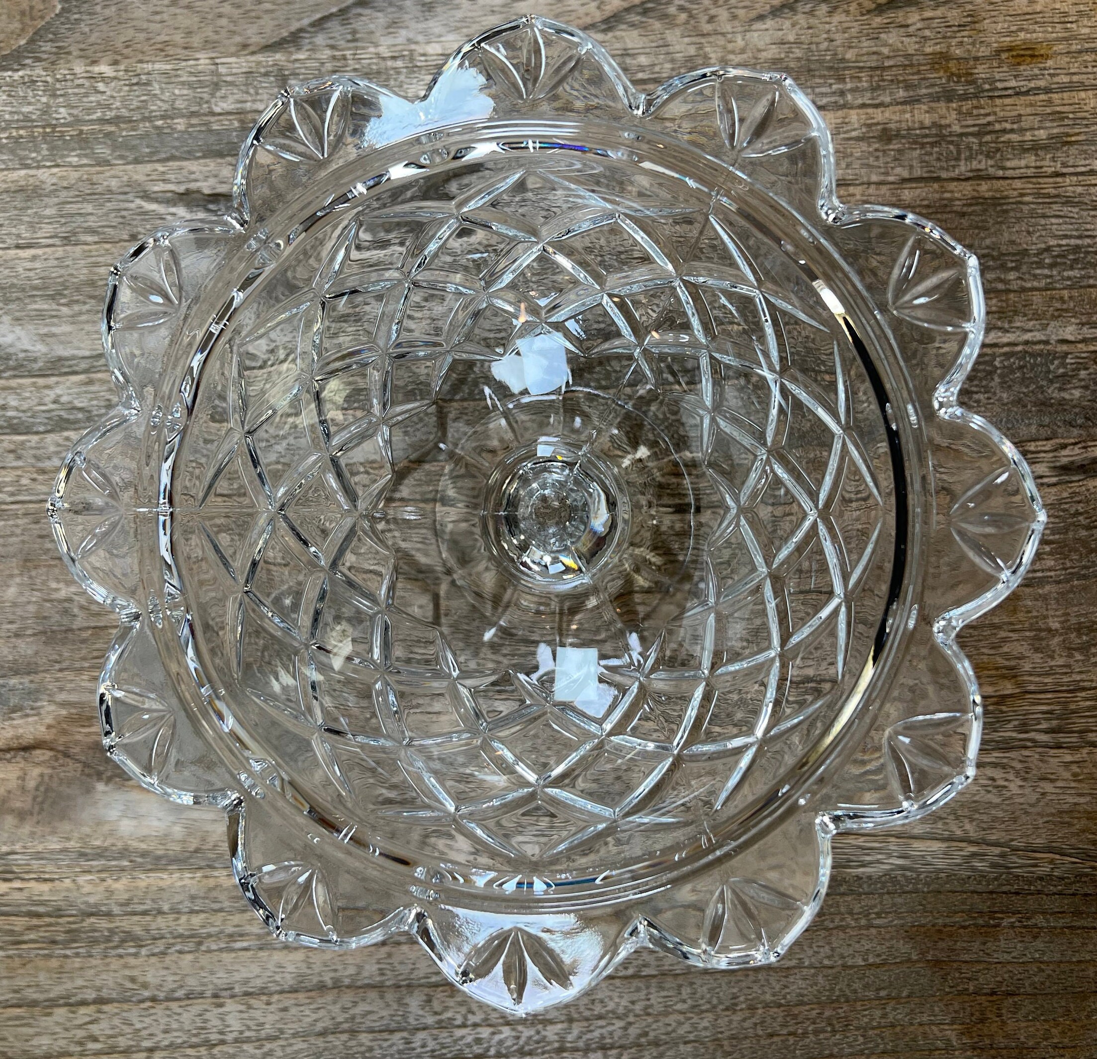 Vintage Polonia Crystal Pedestal Dish 1960s - Etsy