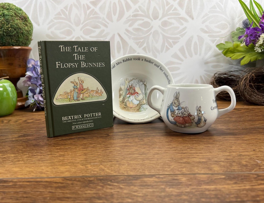Charming Beatrix Potter Peter Rabbit 3-piece Set - Bowl, Cup, and Book ...