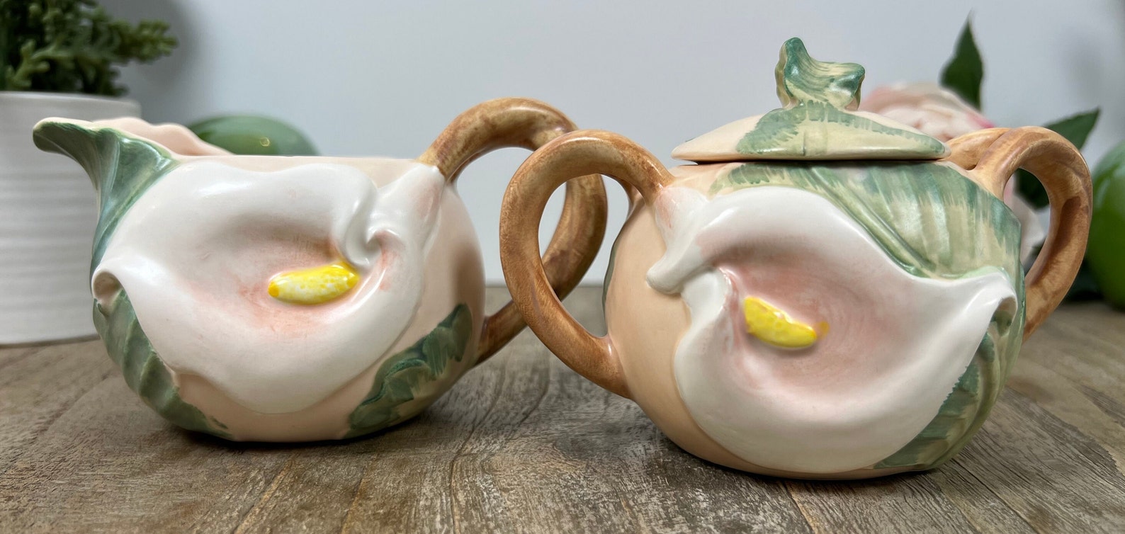 Fitz & Floyd Calla Lily Cream and Sugar Set - Etsy
