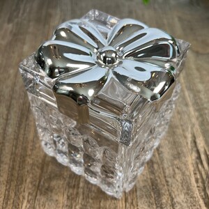 Crystal Trinket Box With Bow Lid - Etsy