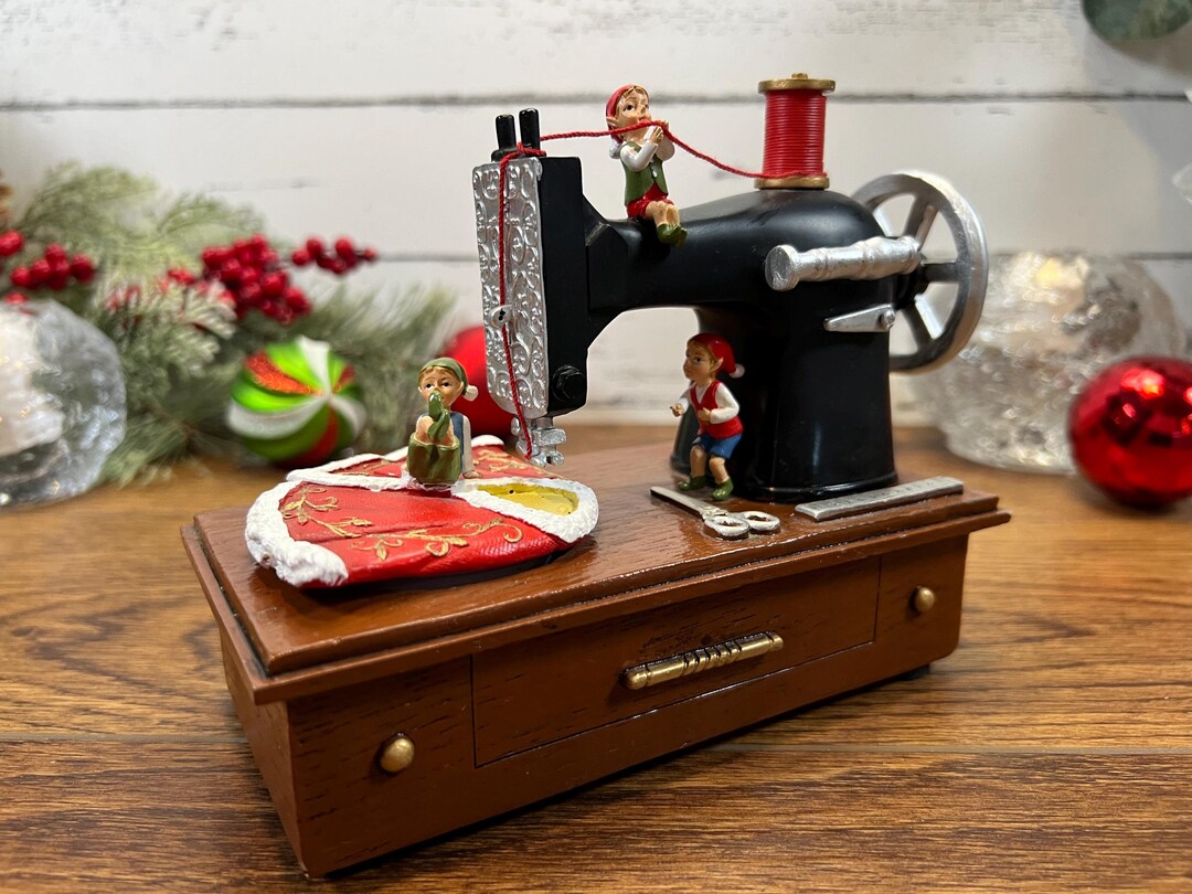 Adorable Elf Christmas Sweater Sewing Scene - Plays 8 Songs With Motion ...