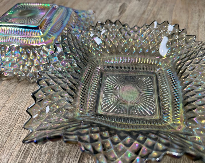 Captivating Vintage Glass Bowls With Stunning Light Reflection - Pair ...