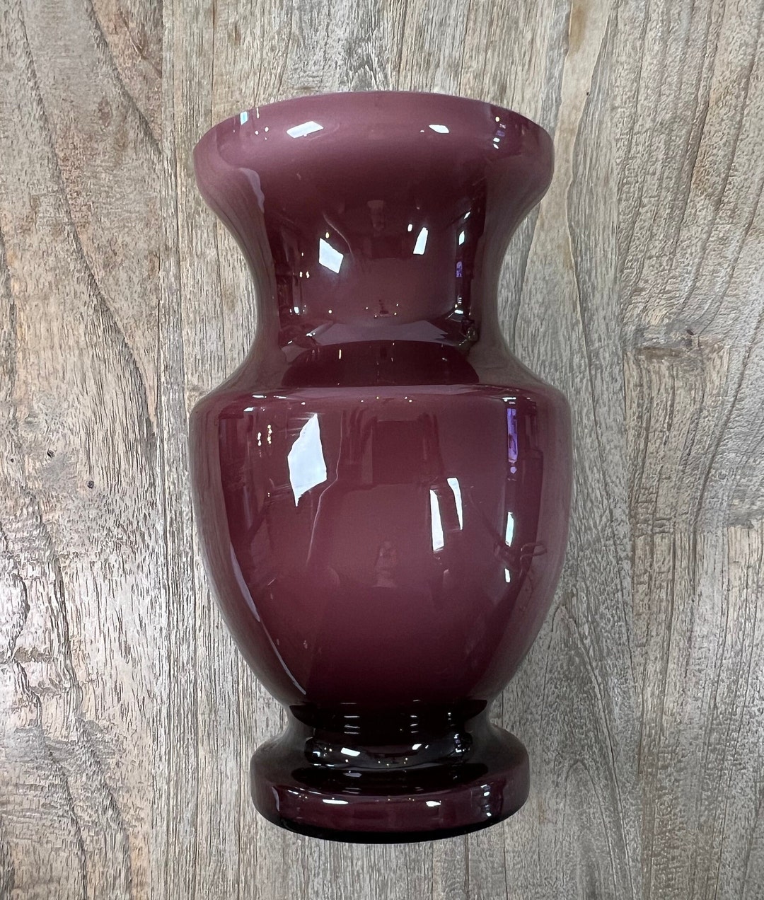 Deep Purple Cased Glass Vase - Etsy