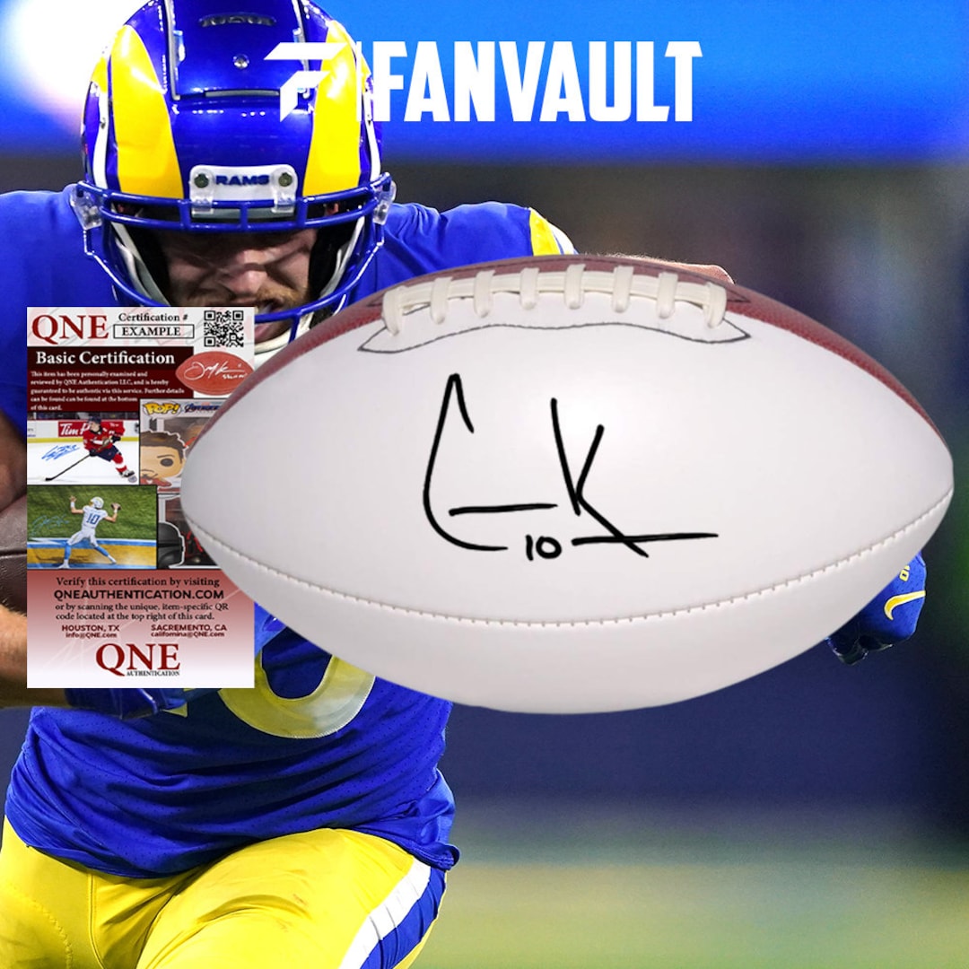 Cooper Kupp Autographed Los Angeles Rams Football Certified Signatures ...