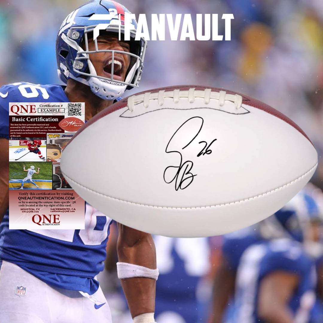 Saquon Barkley Autographed New York Giants Football Certified ...
