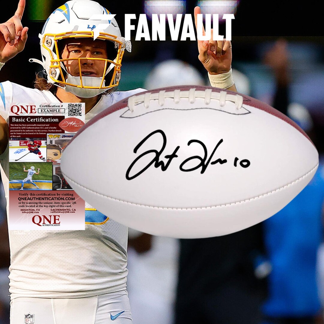 Justin Herbert Autographed Los Angeles Chargers Football Certified ...