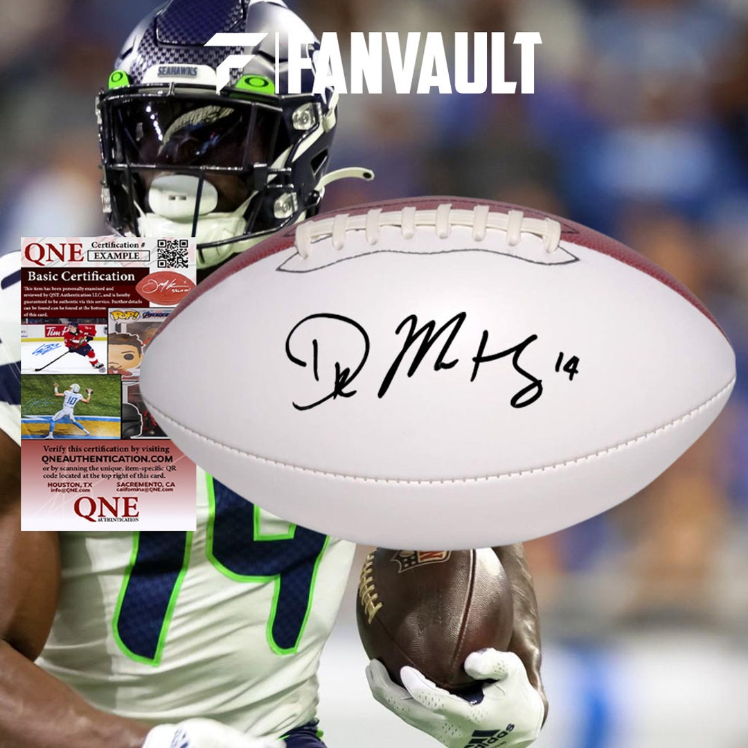 DK Metcalf Autographed Seattle Seahawks Football Certified Signatures ...