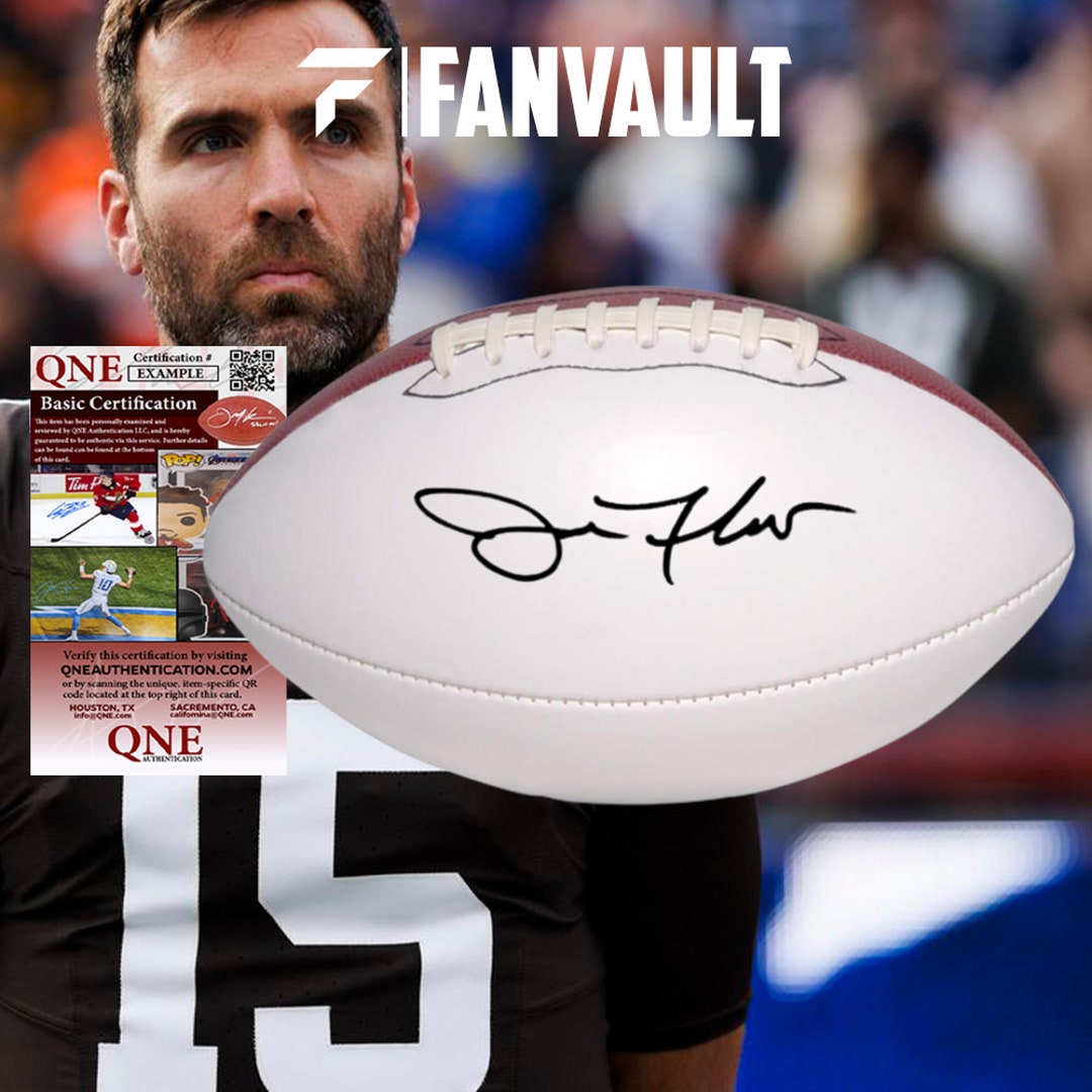 Joe Flacco Autographed Cleveland Browns Football Certified Signatures ...