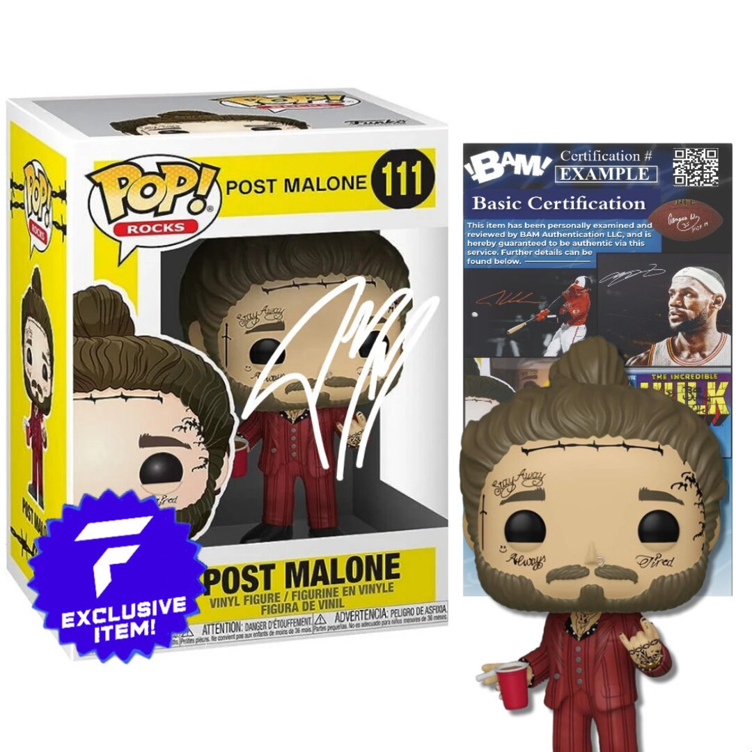 Post Malone Autographed Funko Pop Certified Signatures With COA - Etsy