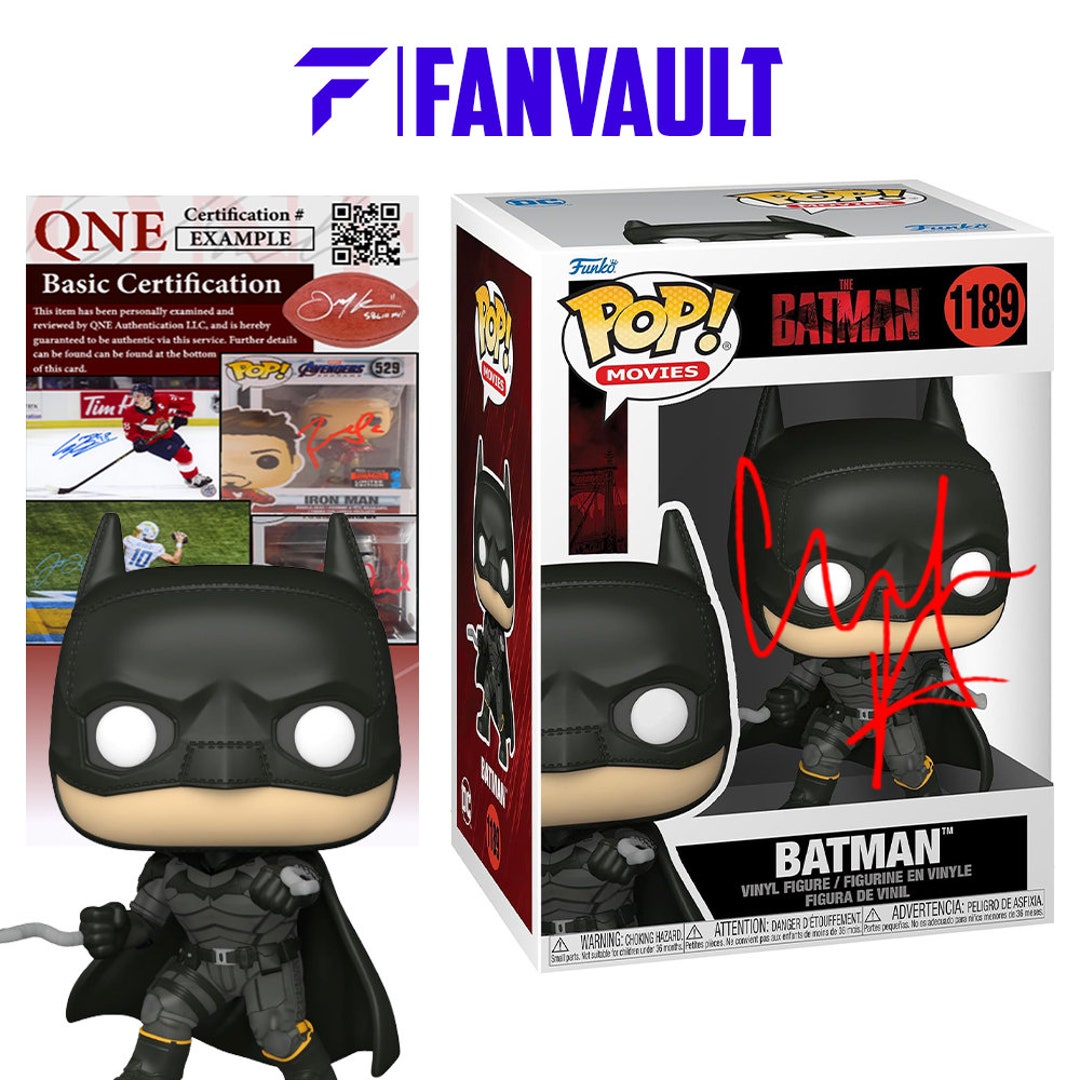 Christian Bale Autographed Batman DC Funko Pop Certified - Etsy