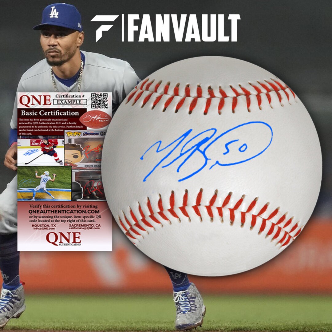 Mookie Betts Autographed Los Angeles Dodgers Baseball Certified ...