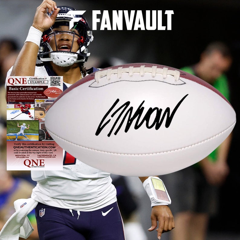 CJ Stroud Autographed Houston Texans Football Certified Signatures With ...