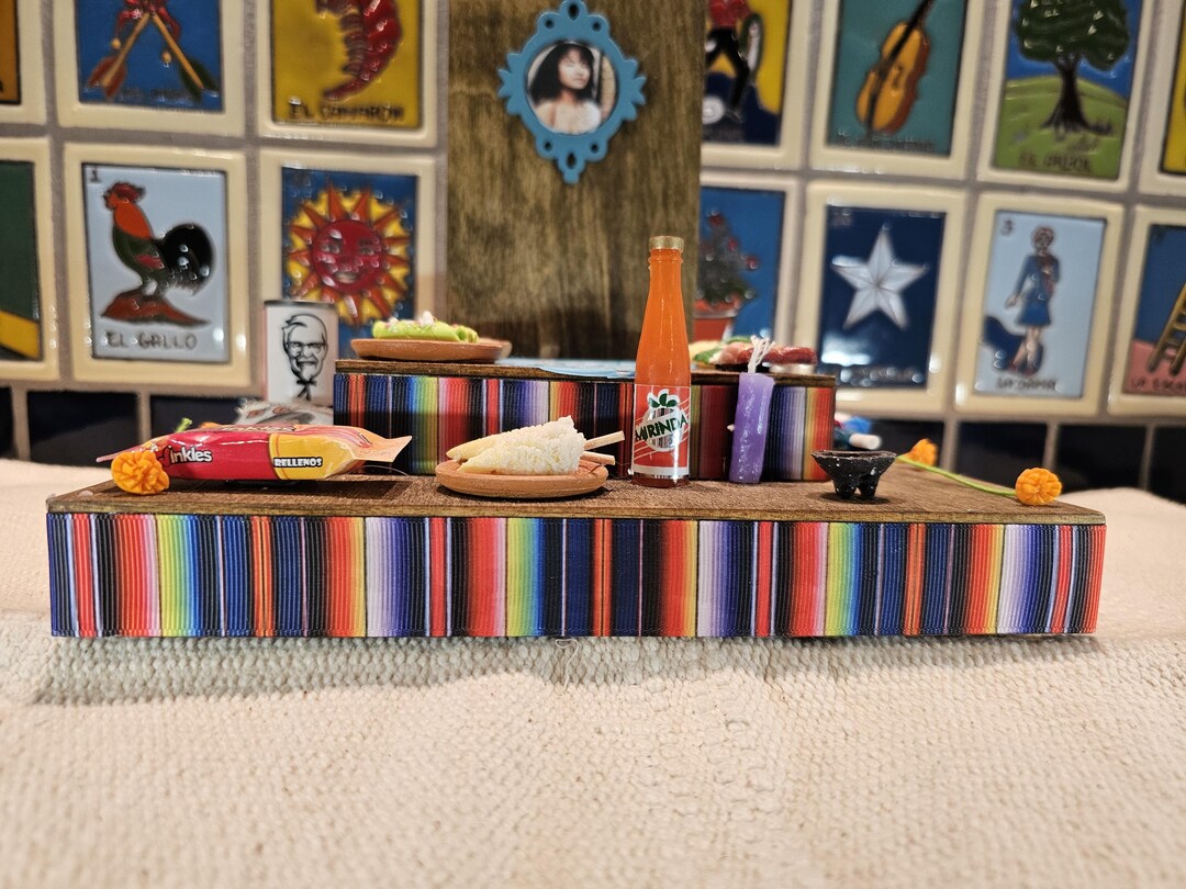 Mini Ofrenda Preassembled, Handmade Day of the Dead Altar Stained Wood ...