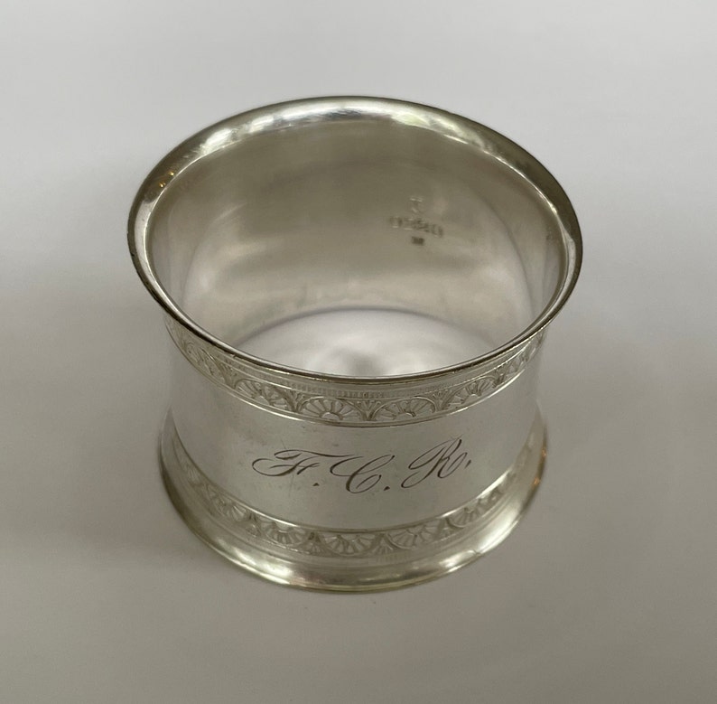 Antique Silverplate Gorham Napkin Ring With Initials F.C.R. - Etsy