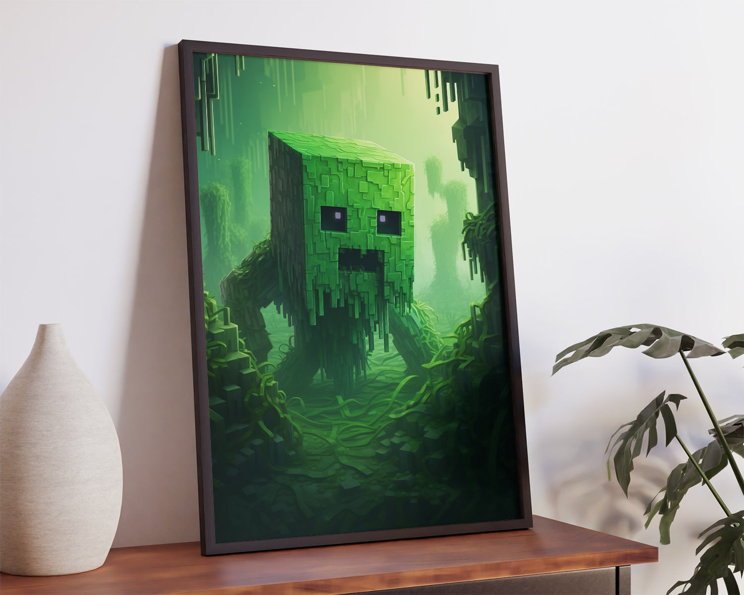 Minecraft Prints, Game Poster Set Wall Art, Nursery Decor, Creeper ...