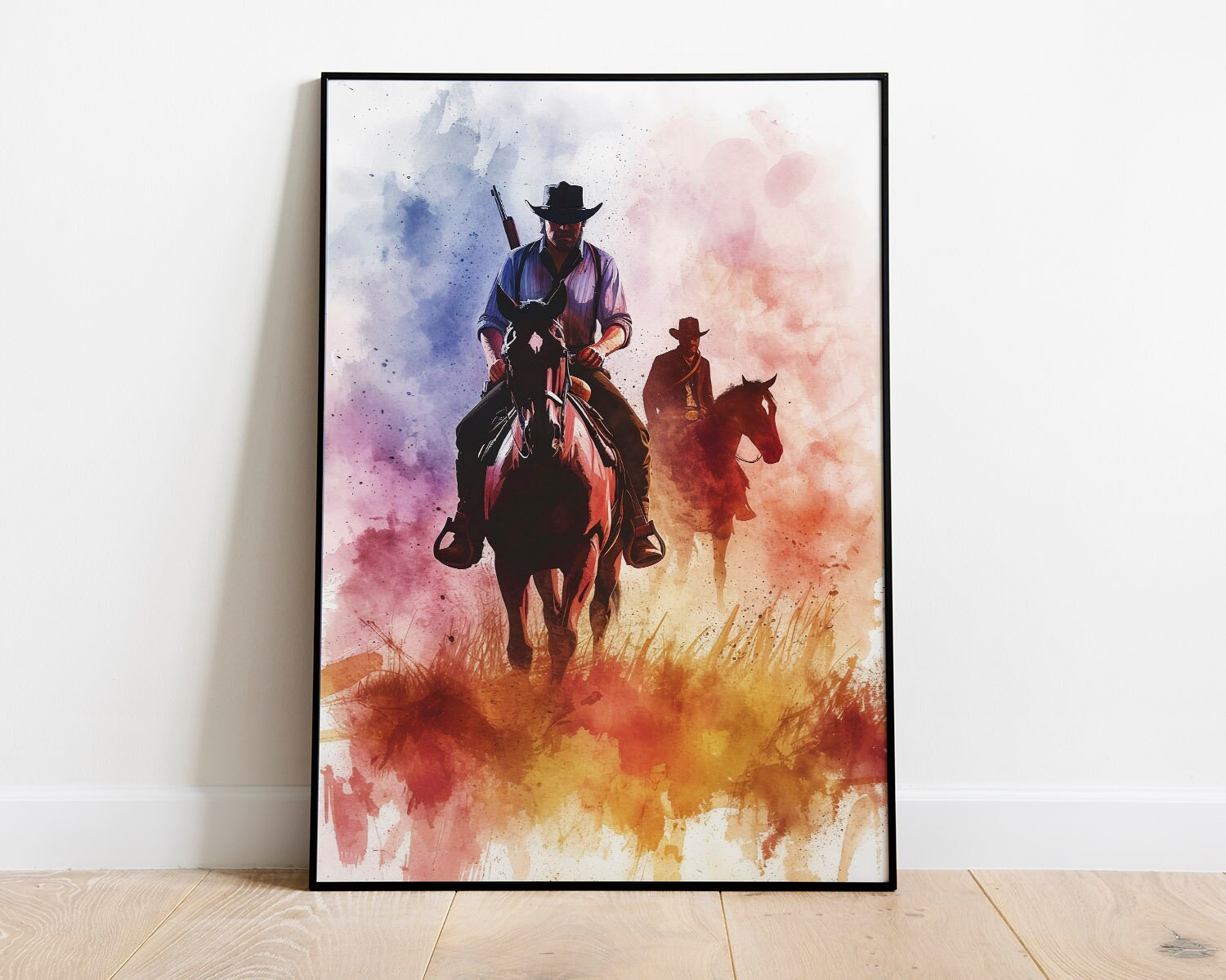 Read Dead Redemption Watercolor Prints, Set of 4 Western Cowboy Poster ...