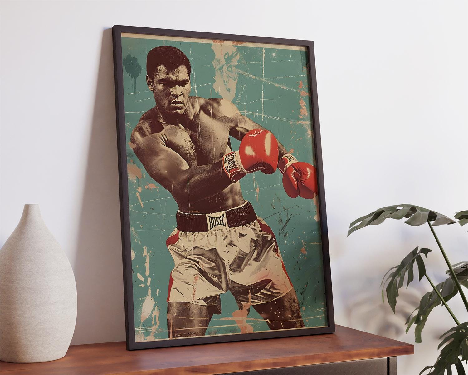 Set of 4 Boxing Retro Posters Printable, Muhammad Ali Legend Boxer ...