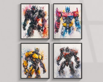 Transformers Print Set of 12, Digital Download,wall Art Poster Print ...
