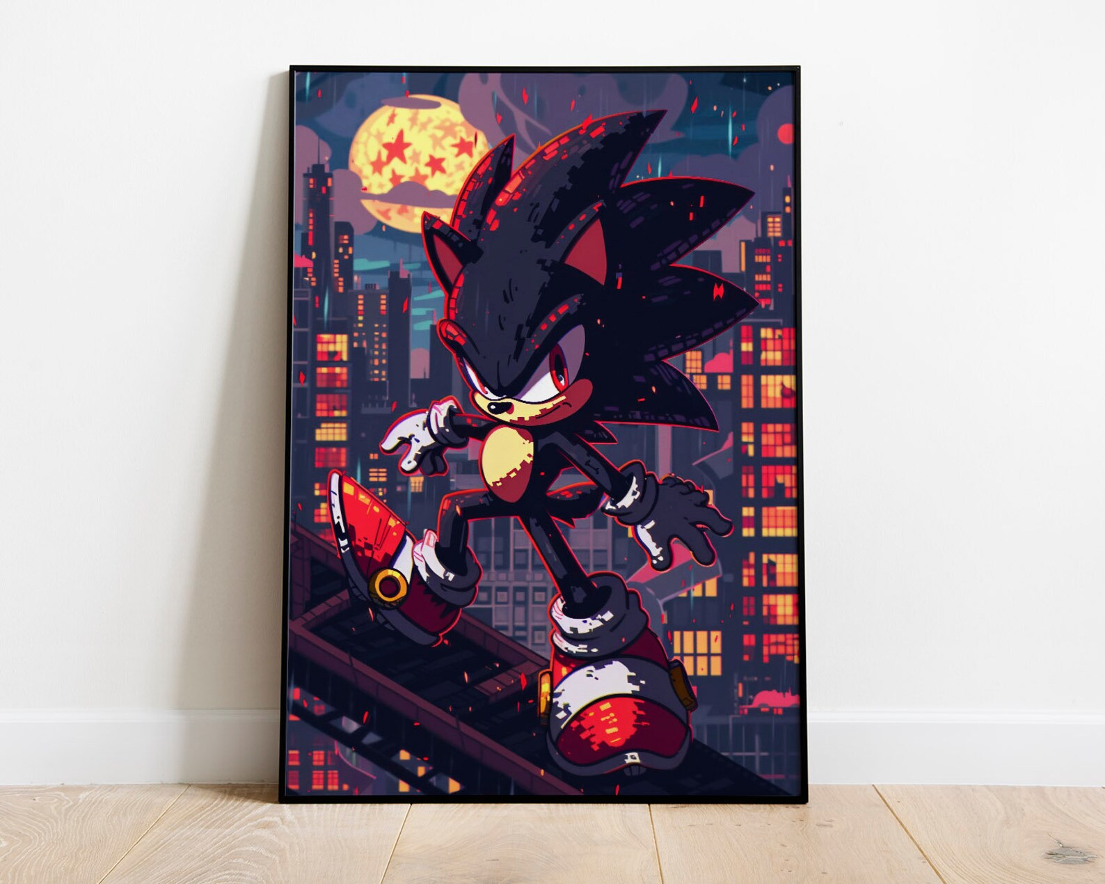 Set of 4 Sonic Hedgehog Prints, Pixel Art Posters, Game Poster ...