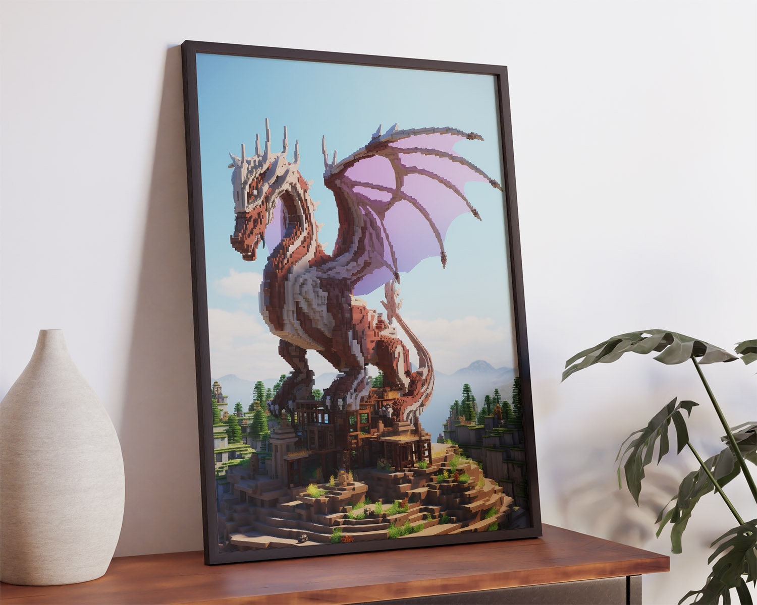 Minecraft Prints, Game Poster Set Wall Art, Nursery Decor, Creeper ...