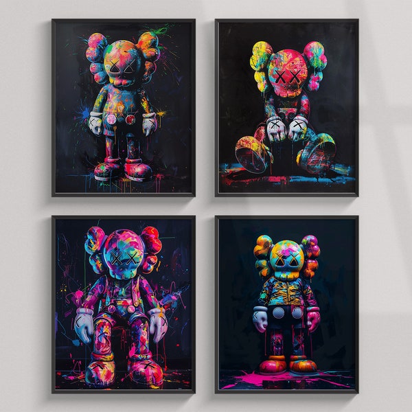 Kaws Wall Decor Stickers - Etsy