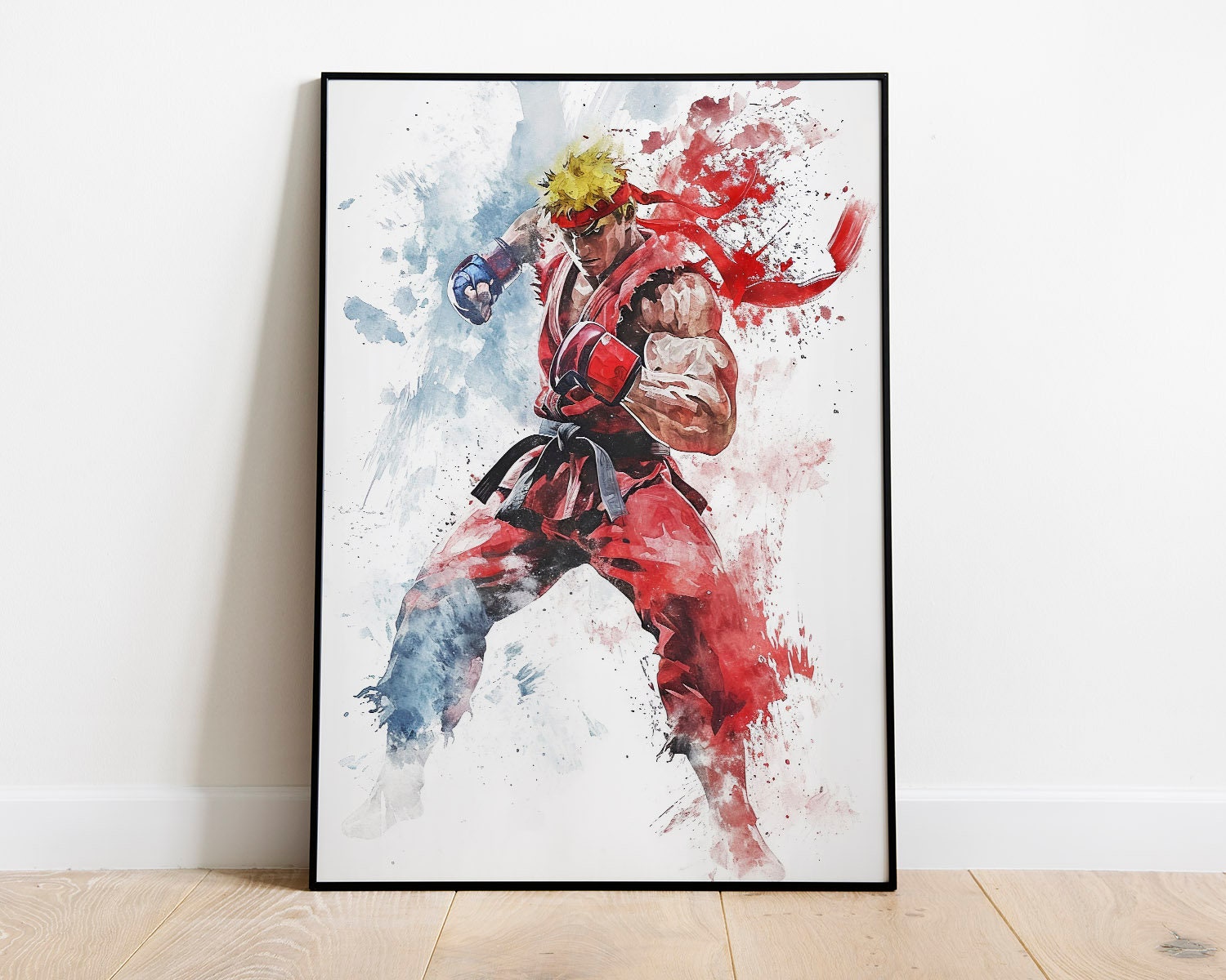 Street Fighter Posters, Set of 4 Watercolor Prints, Chun Li, Blanka ...