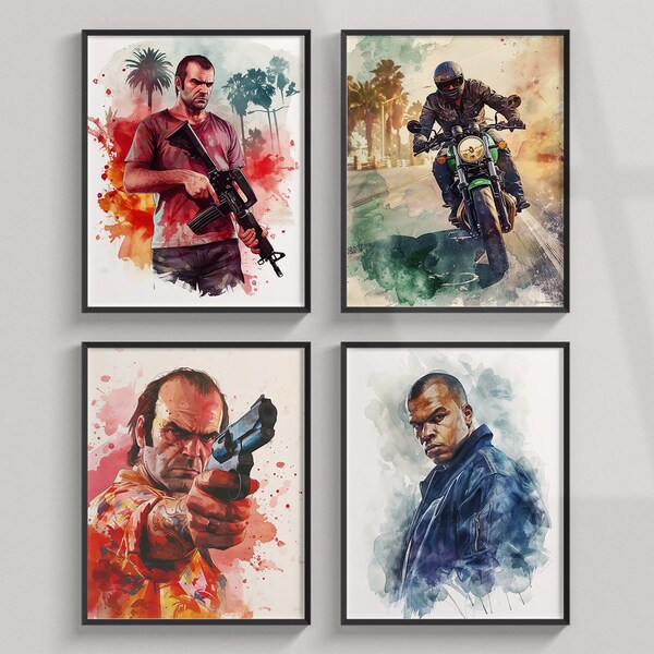 Gta 5 Poster - Etsy