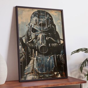 Set of 4 Fallout Retro Posters, Power Armor Prints, Video Game Poster ...