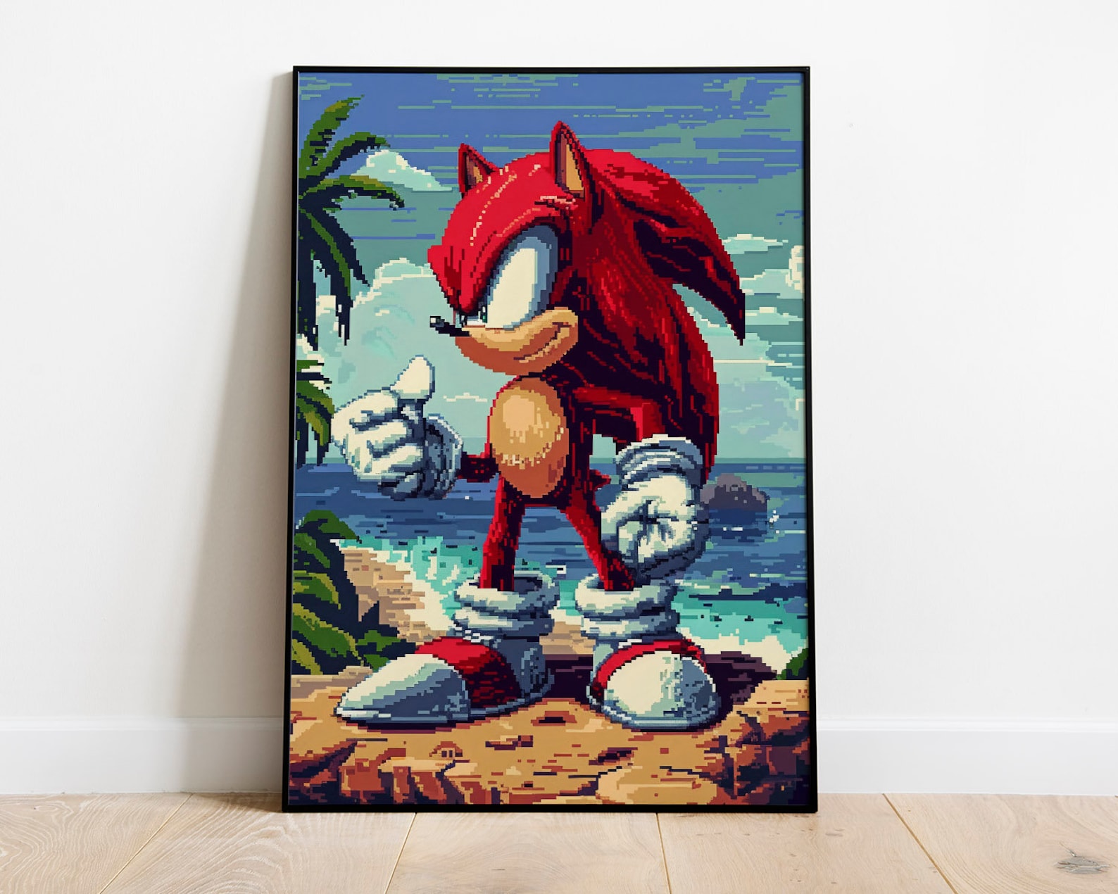 Set of 4 Sonic Hedgehog Prints, Pixel Art Posters, Game Poster ...