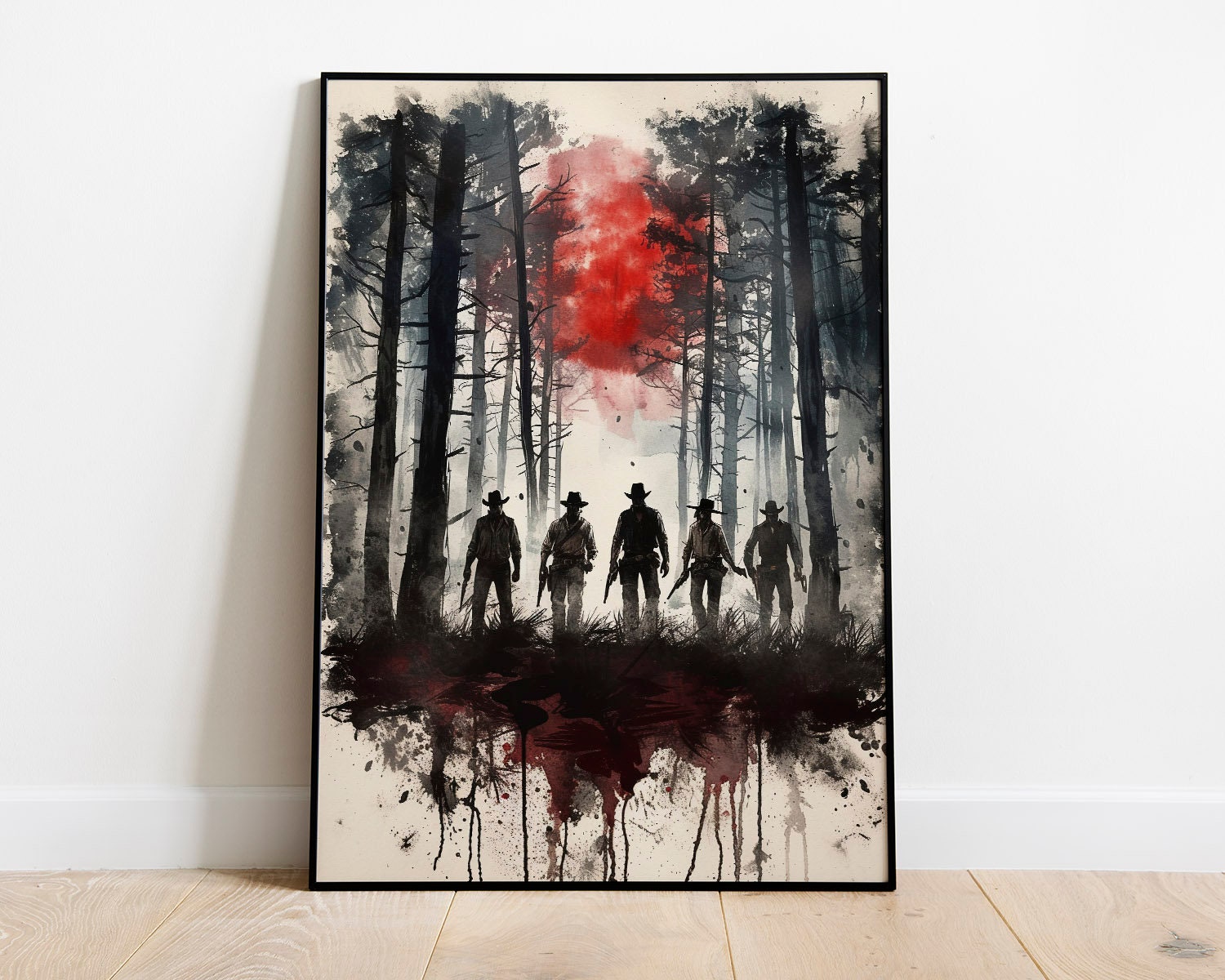 Read Dead Redemption Watercolor Prints, Set of 4 Western Cowboy Poster ...