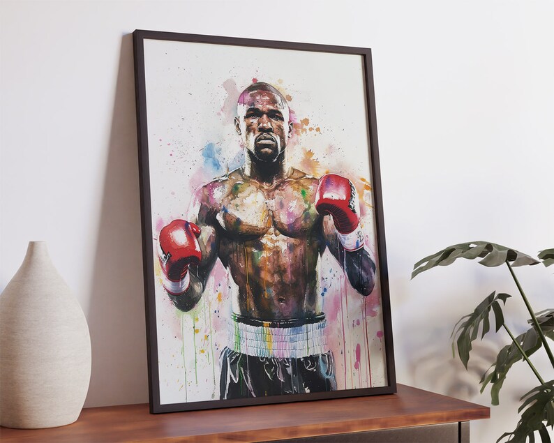 Set of 4 Watercolor Boxing Posters Printable, Muhammad Ali, Mike Tyson ...
