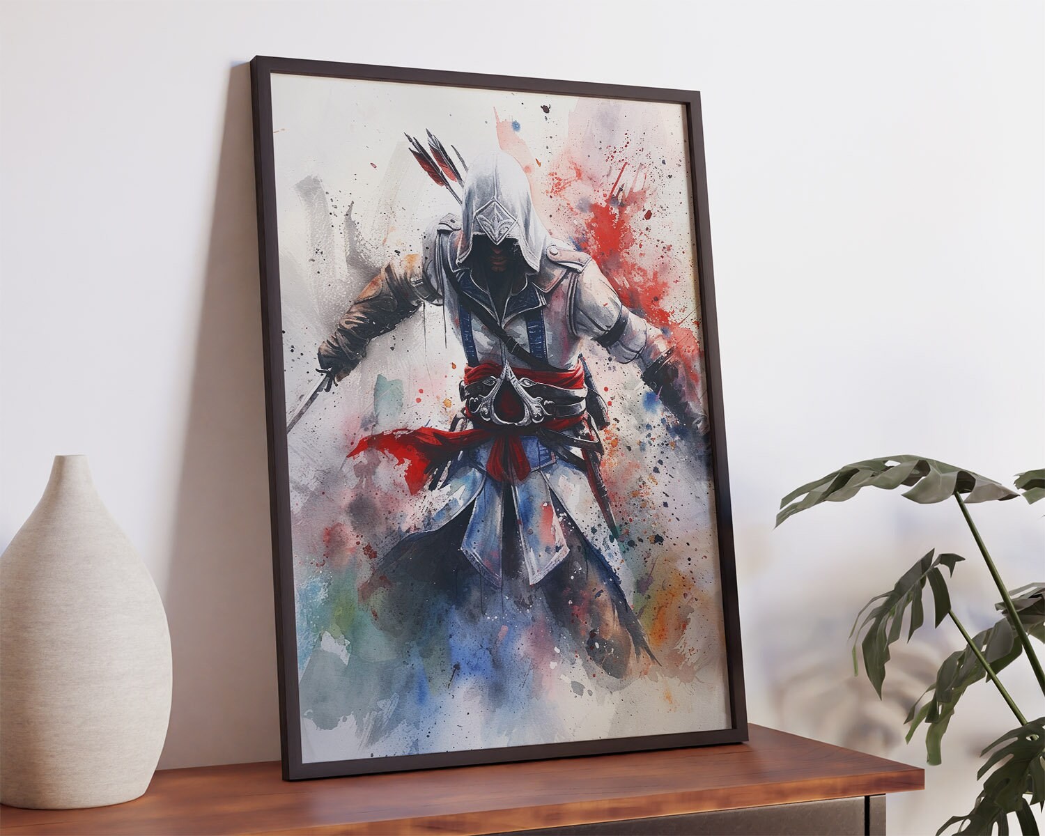 Assassin's Creed Prints, Set of 4 Watercolor Posters Printable, Wall ...