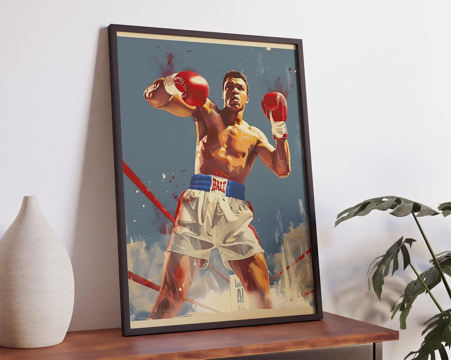 Set of 4 Boxing Retro Posters Printable, Muhammad Ali Legend Boxer ...