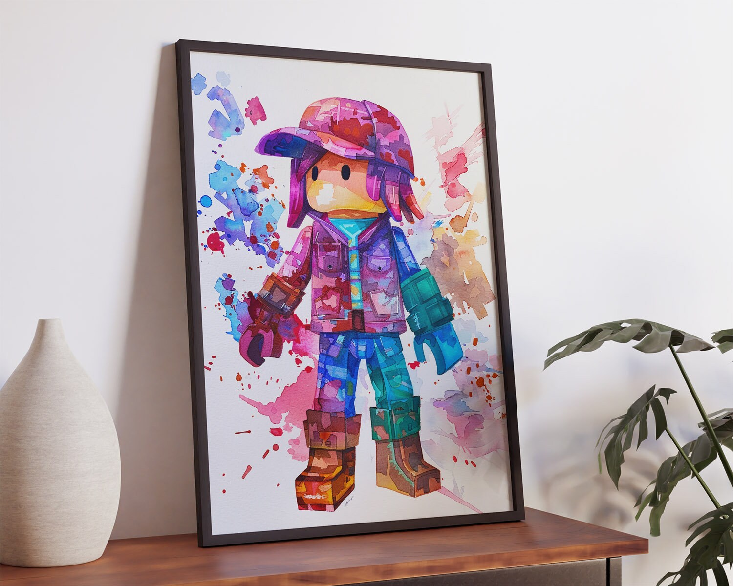Exclusive Roblox Poster Printable, Set of 4 Watercolor Prints, Kids ...