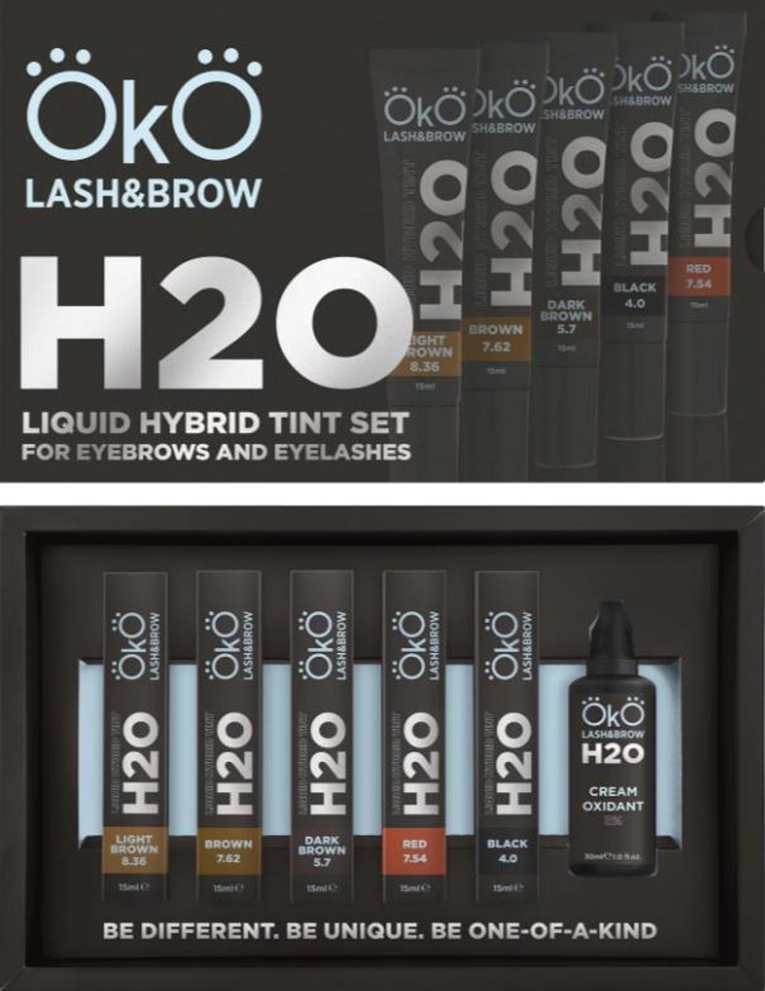 Eyebrow and Eyelash Dye Set H20 Liquid Hybrid Tint 5+1 OKO - Etsy