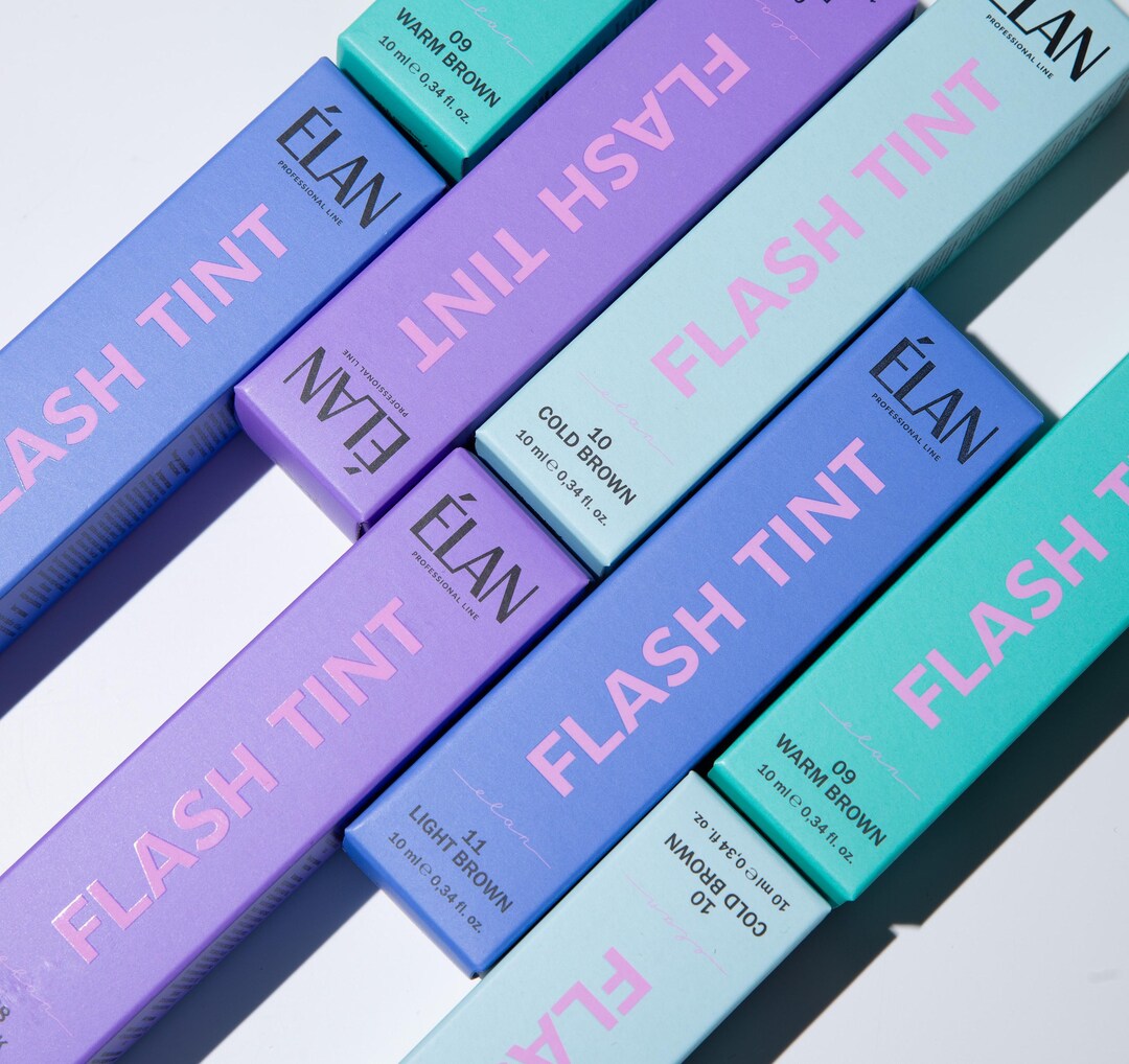 Eyebrow and Eyelash Occlusive Tinting System “FLASH TINT” 09 Warm Brown,10 Cold Brown,11 Light ...