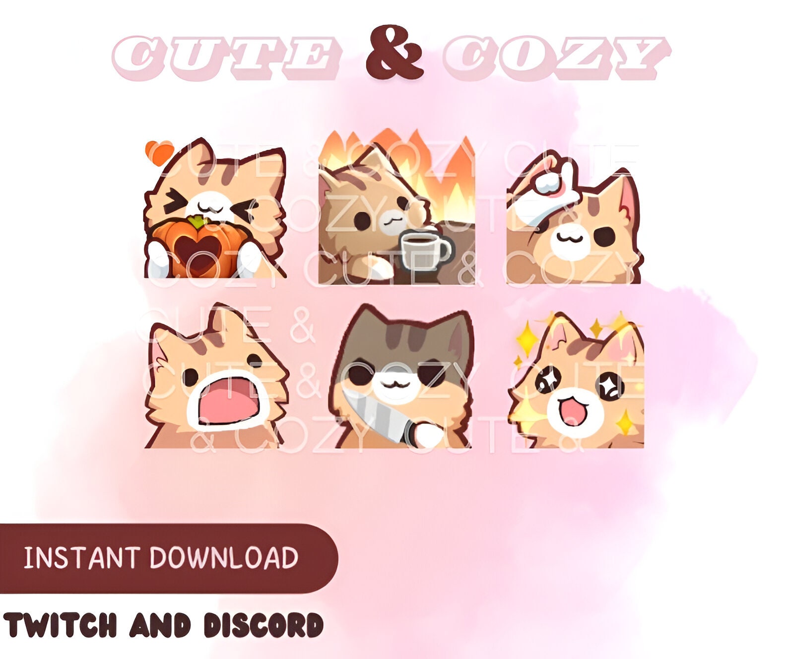 Twitch Emotes Discord Emotes Cat Emotes Emotes De Gatos - Etsy