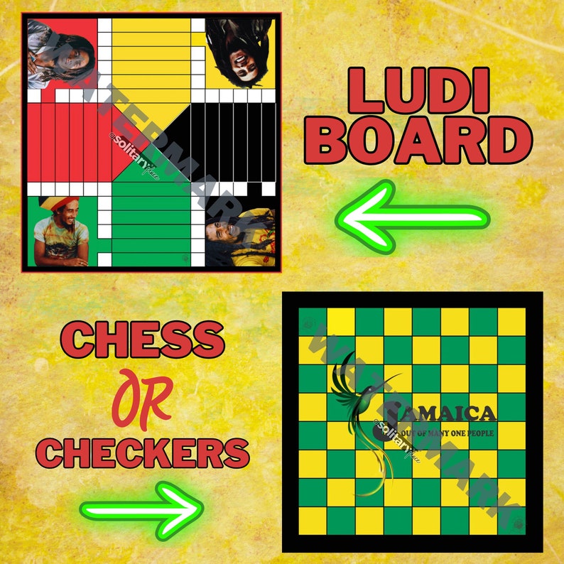 Jamaican Ludi Board, Ludo Board, Digital Print, Printable Game Board ...