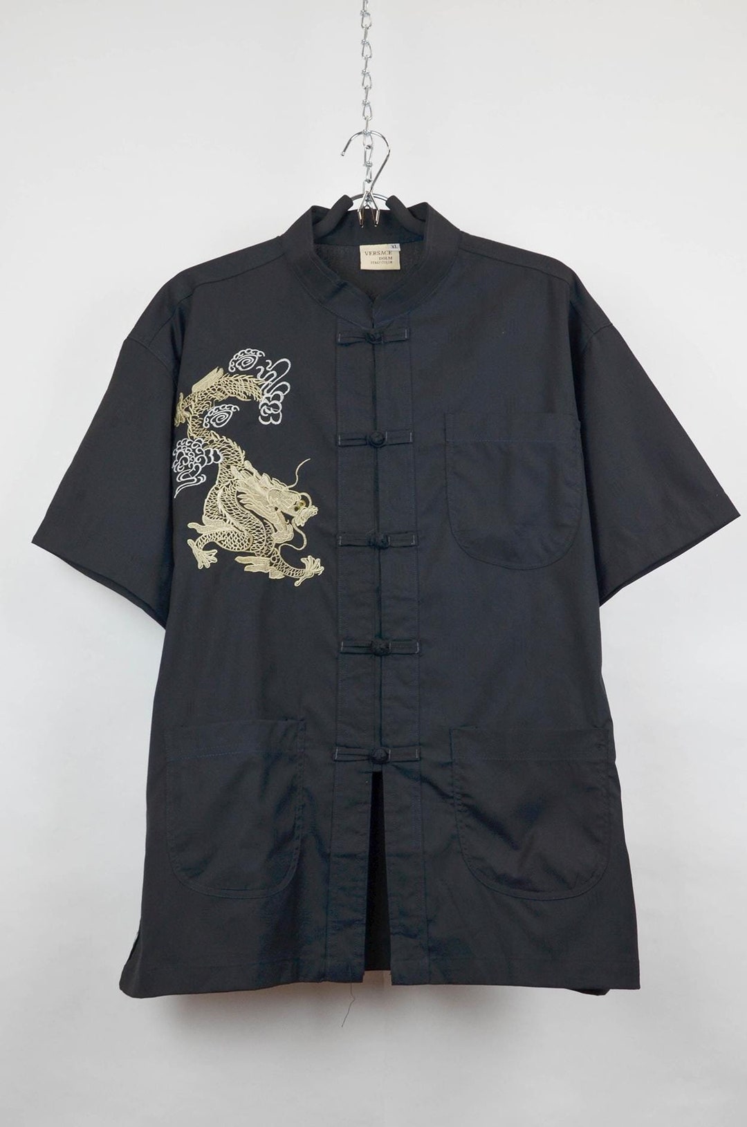 Vintage VERSACE Dolm Dragon Japanese Style Shirt XL - Etsy
