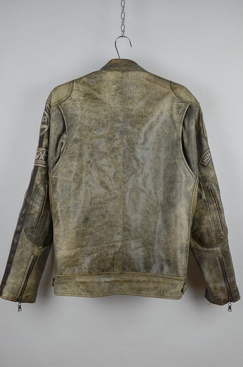 VINTAGE Real Leather Rare Moto Jacket - Etsy