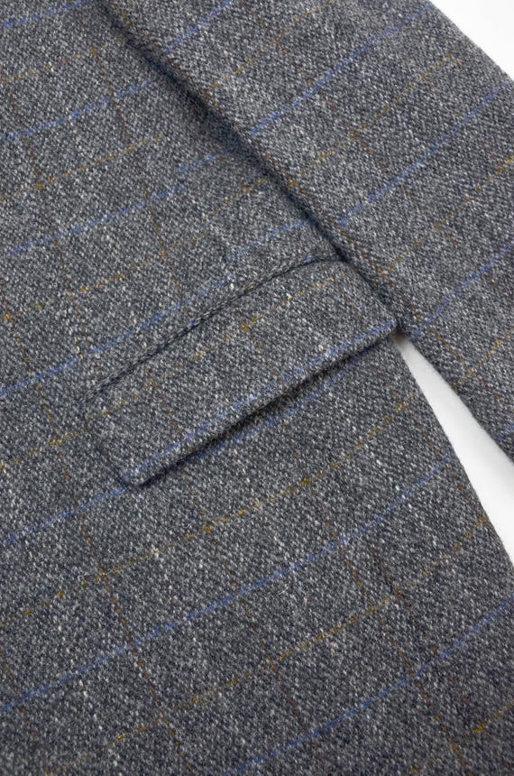 HARRIS TWEED Vintage Tweed Grey Plaid Blazer Sport Co… - Gem